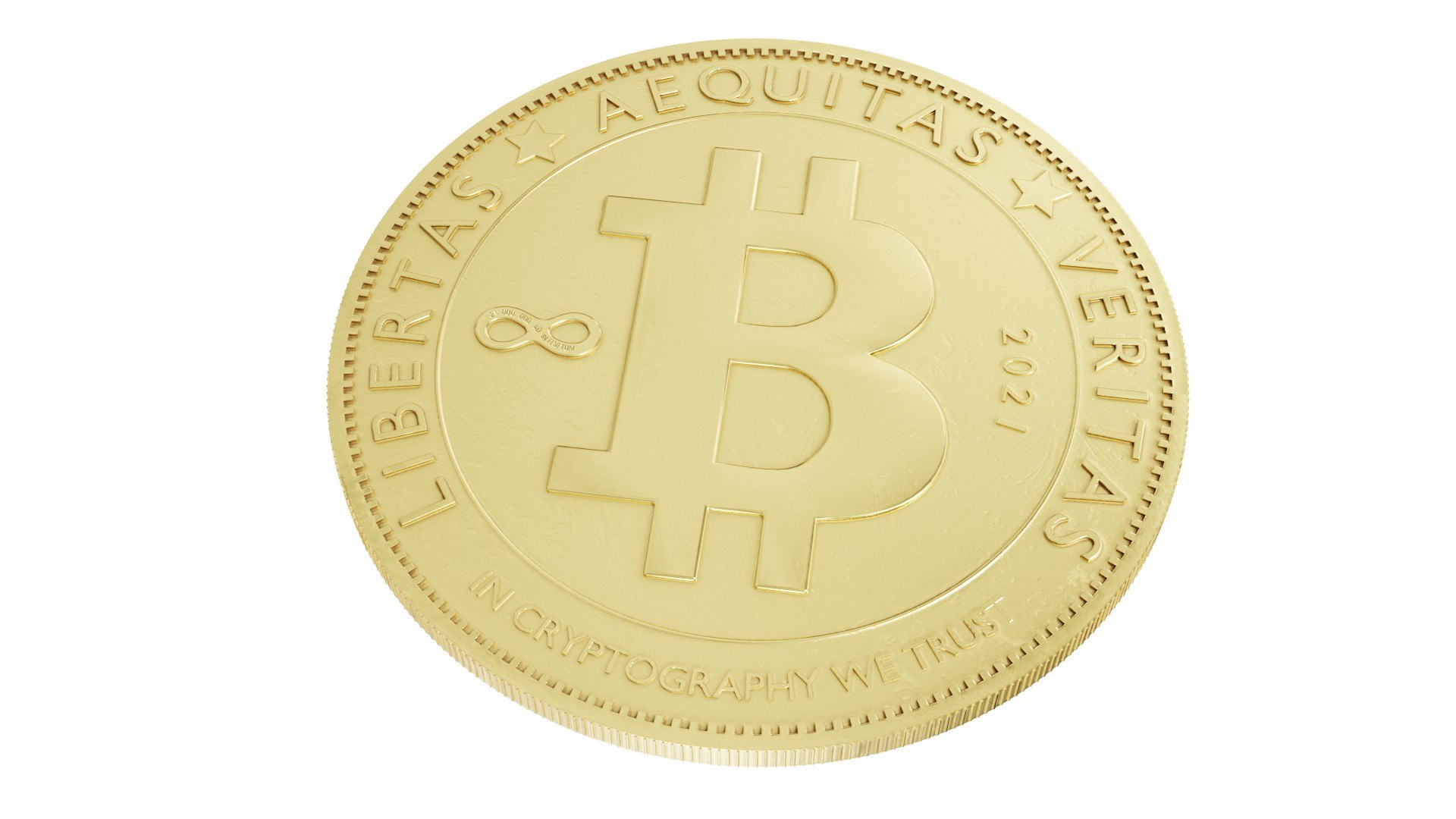 Bitcoin cryptocurrency sign 3D model - TurboSquid 1739337