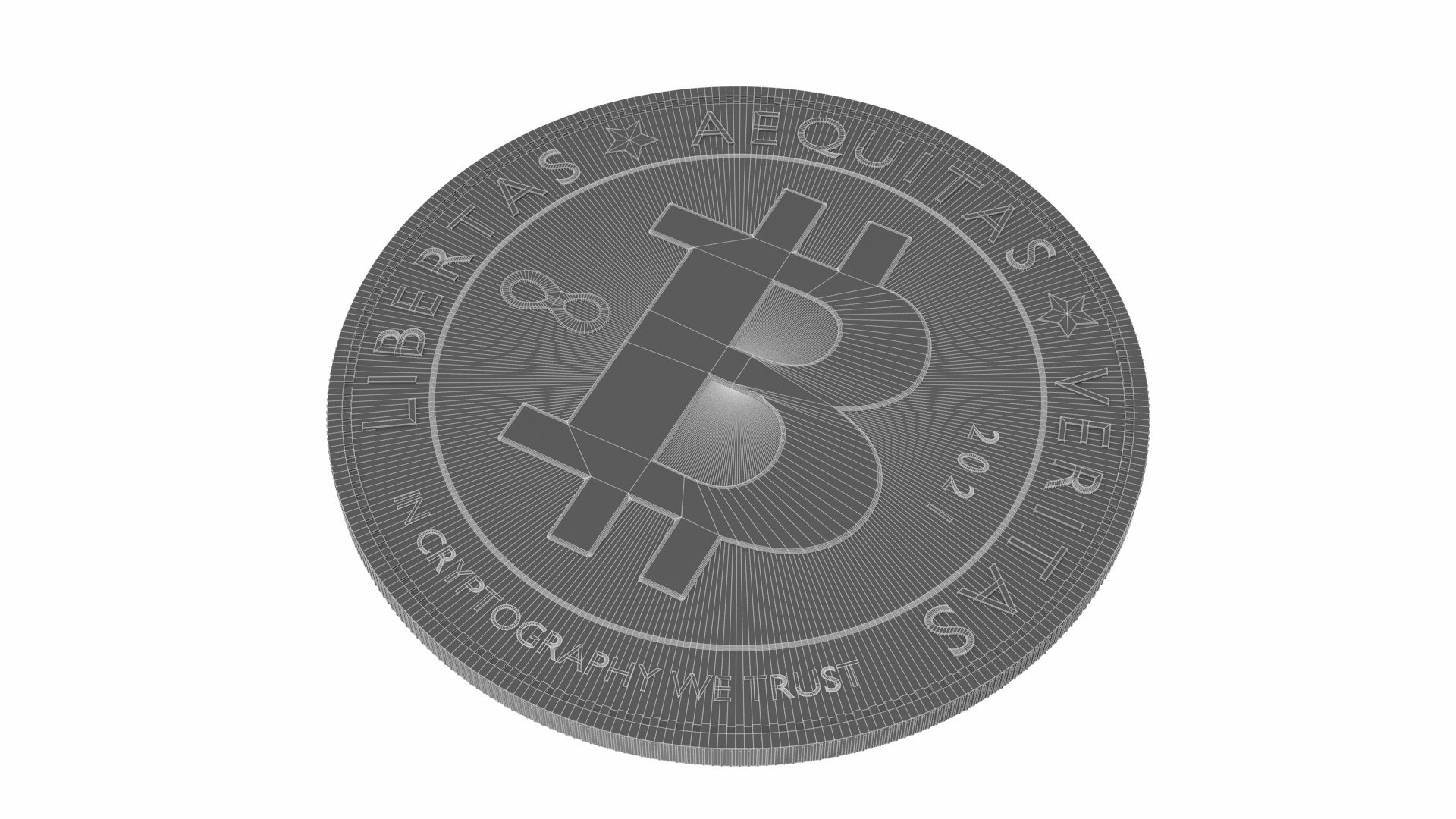 Bitcoin cryptocurrency sign 3D model - TurboSquid 1739337