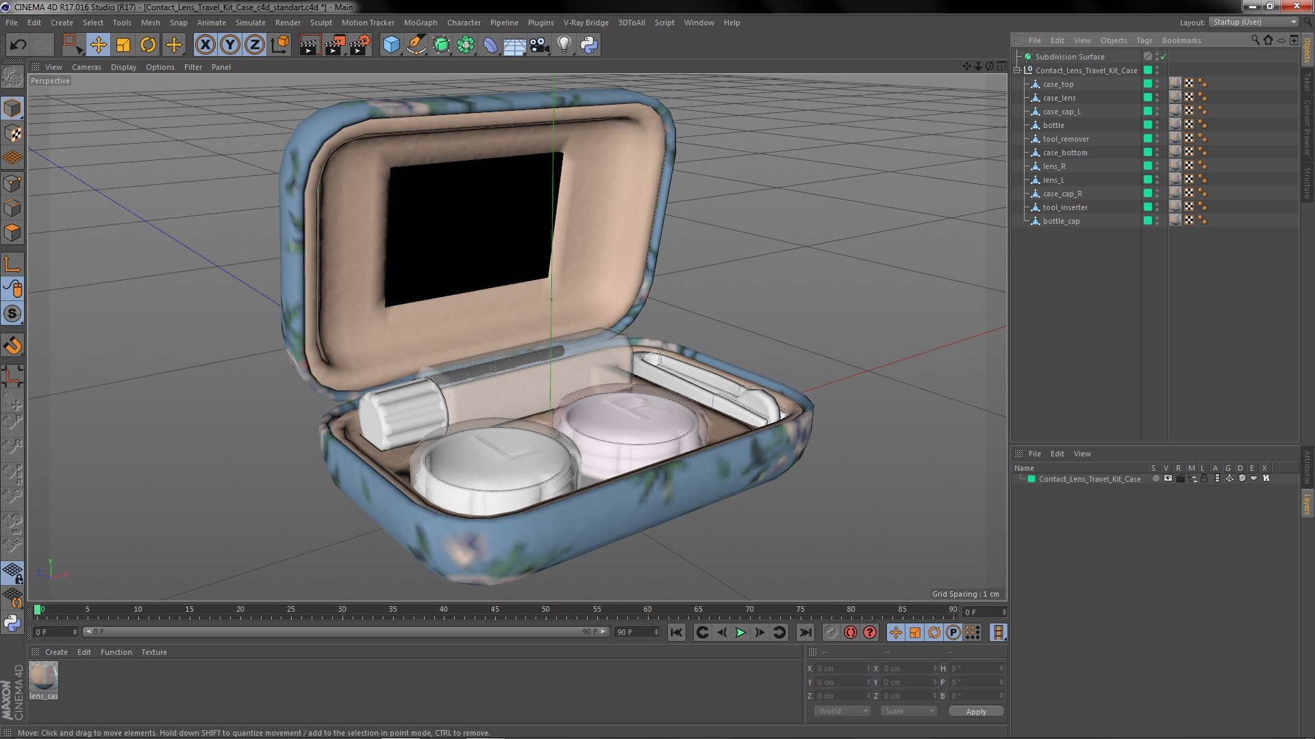 3D Contact Lens Travel Kit Case Model - TurboSquid 2051078