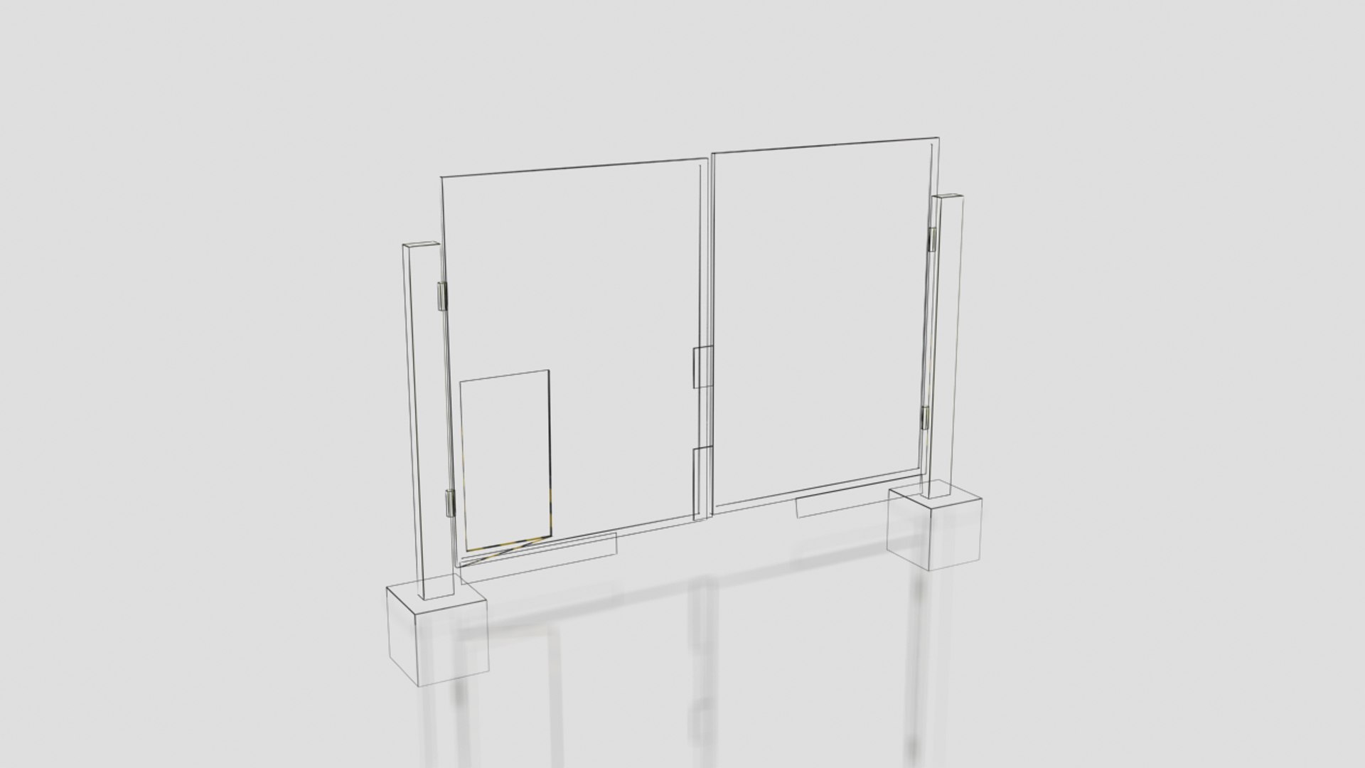 3d Model Industrial Gate