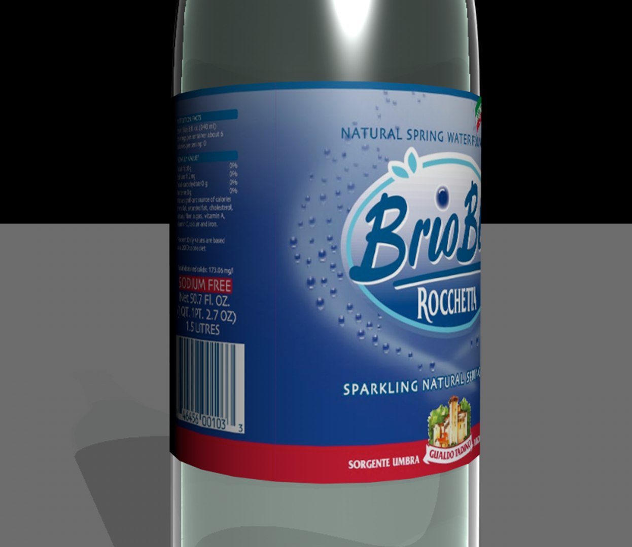 c4d water bottle