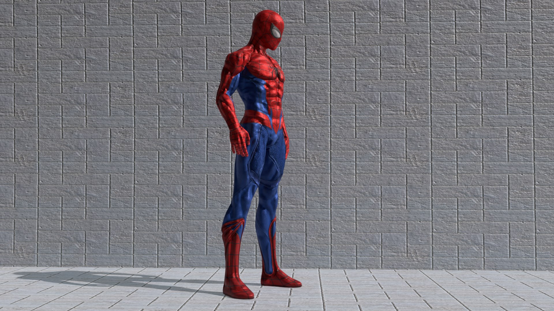 3D Model Detailed 3D Superhero Character Model Spider-Inspired Action ...