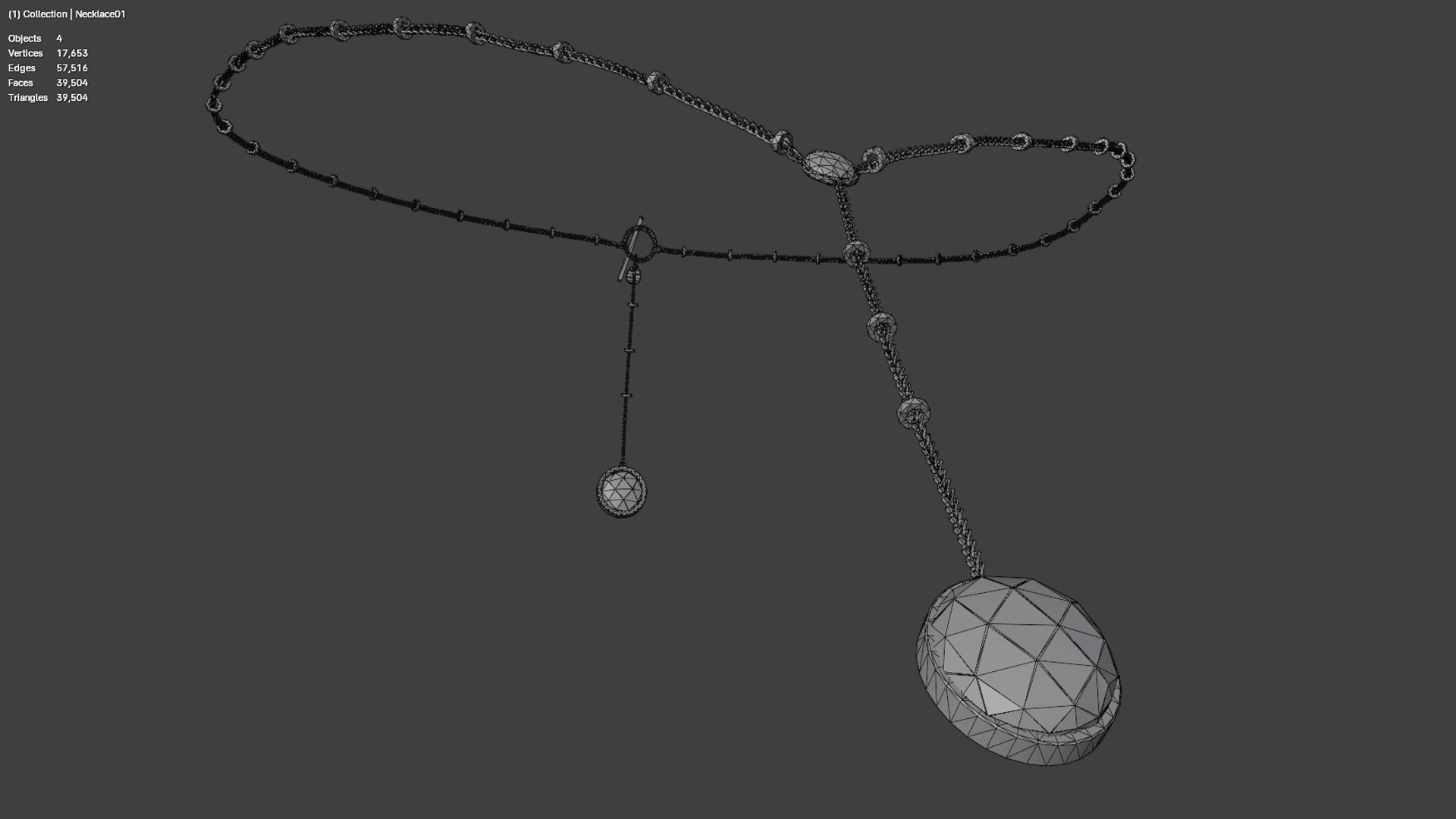 Gem Necklace Pack 3D Model - TurboSquid 2267152