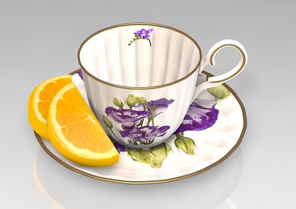 tea cup 3d obj
