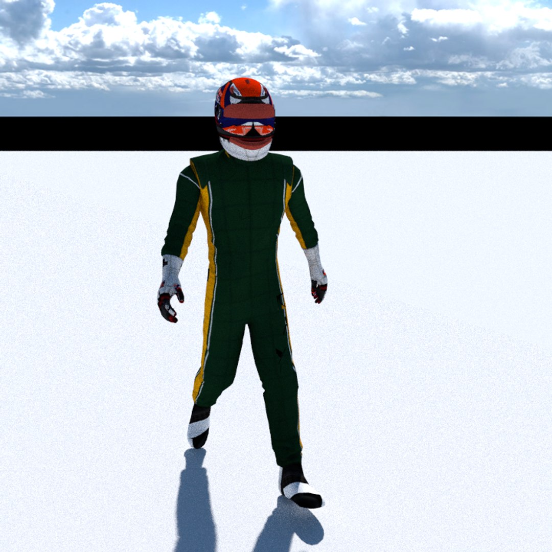 Renault Formula 1 Driver 3d Model