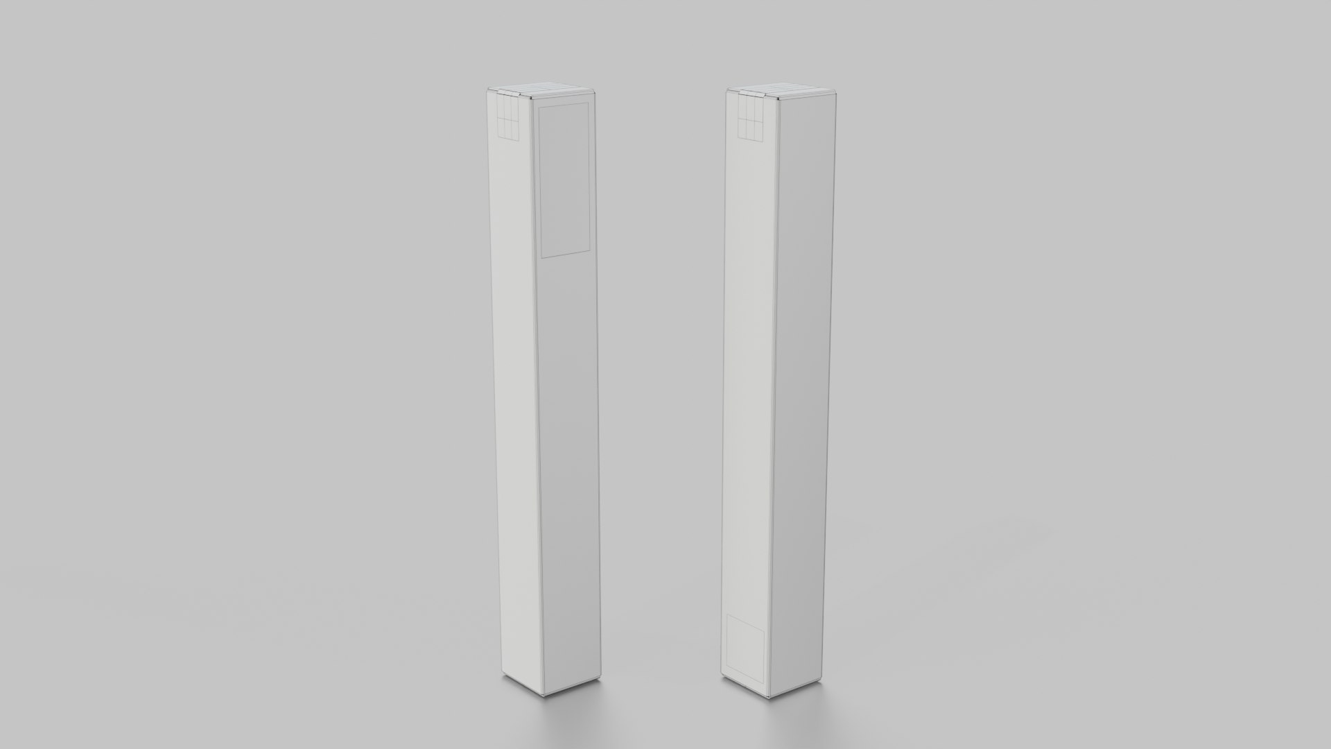 Cardboard Tall Narrow Box - Rigged And Fully Customizable 3D ...