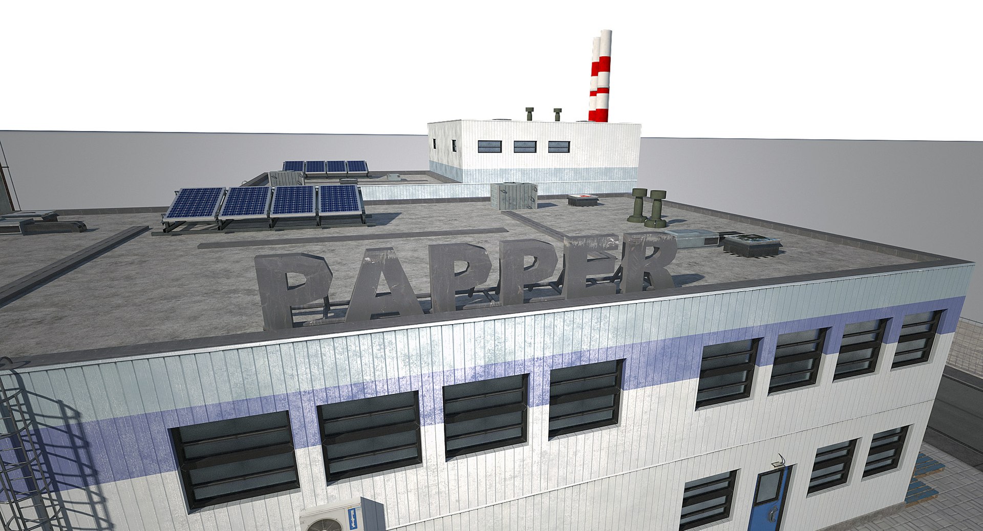Paper Factory Low Poly PBR Model - TurboSquid 1987456