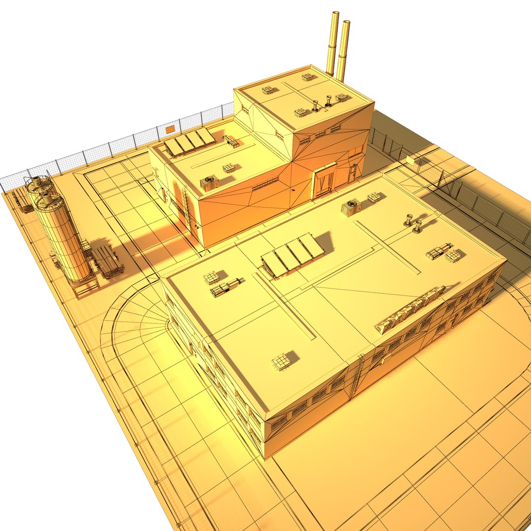 Paper Factory Low Poly PBR Model - TurboSquid 1987456