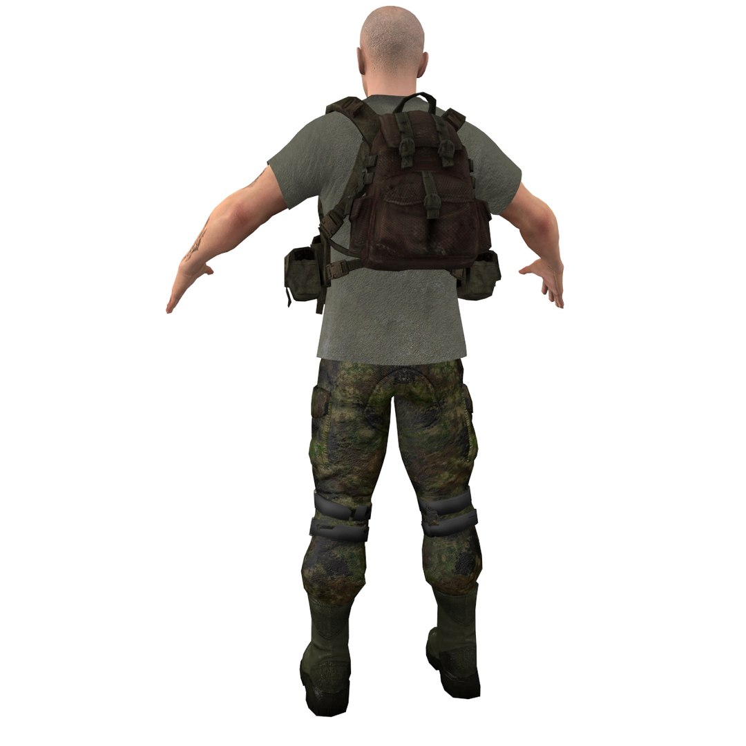 3d model mercenary soldier