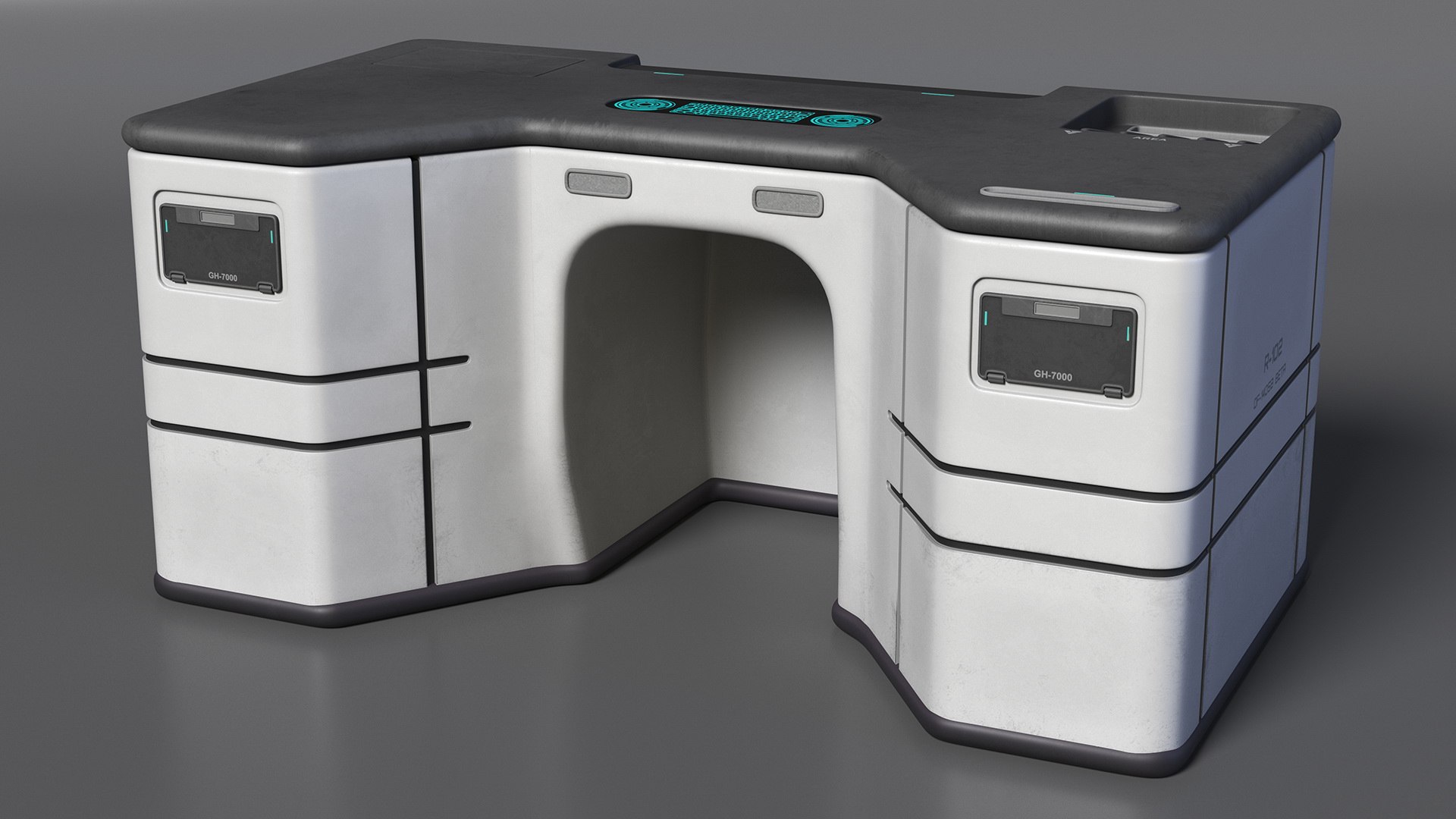 Empty Sci Fi Table Light model - TurboSquid 2146102