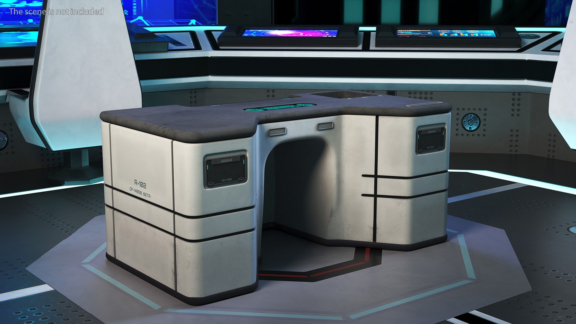 Empty Sci Fi Table Light model - TurboSquid 2146102