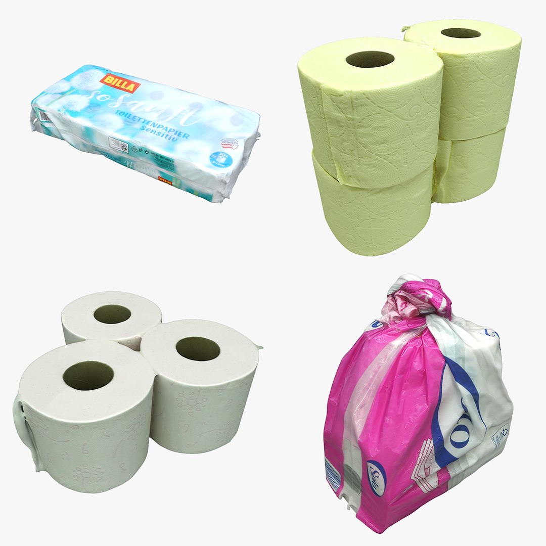 3D Toilet Paper Collection 04 - TurboSquid 1908717