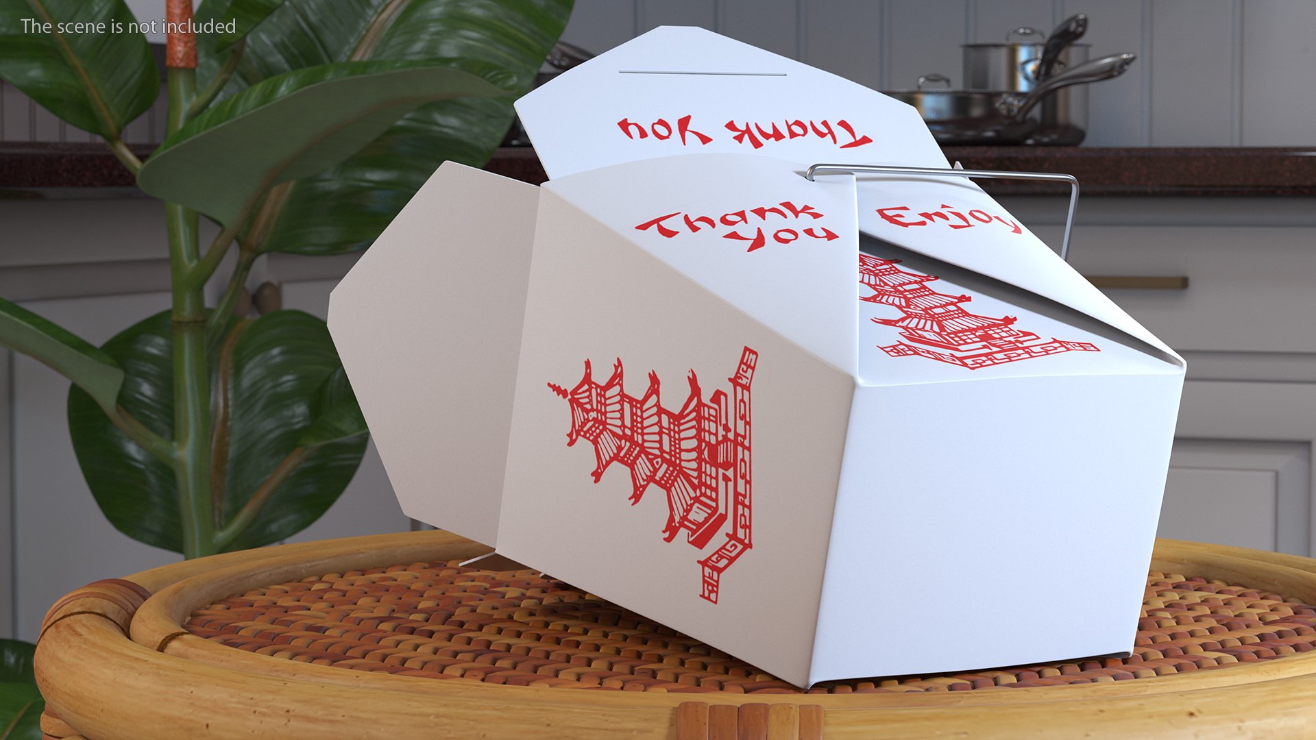 3D Model Chinese Restaurant Opened Takeout Box 32 Oz - TurboSquid 1769365