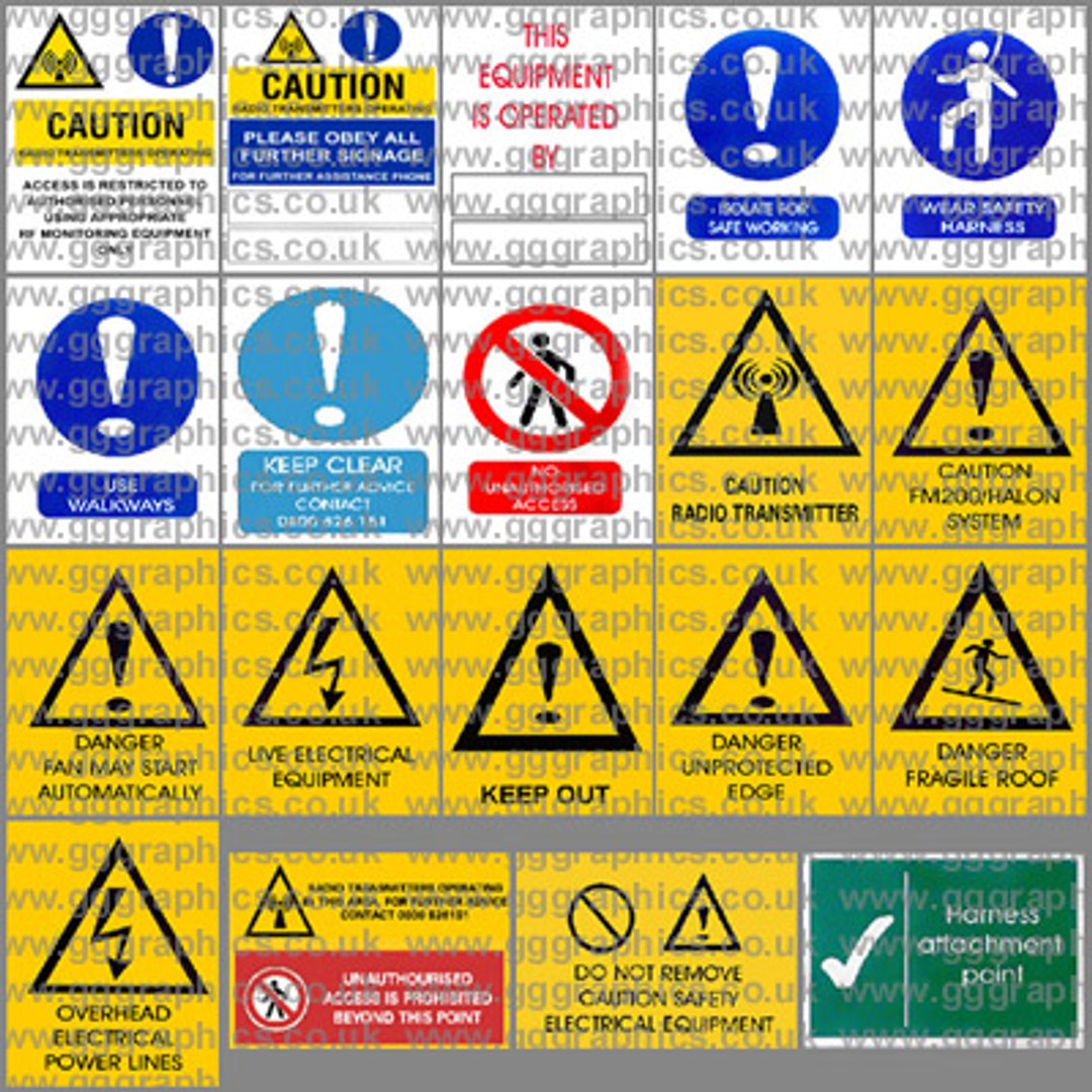 Sign Warning Safety 3d Max