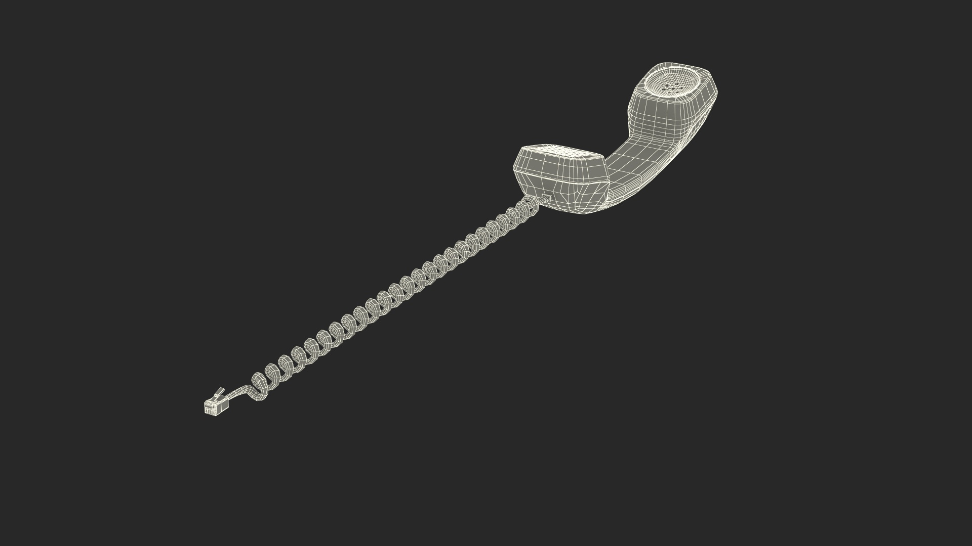 3D RJ11 Cord Phone Handset Model - TurboSquid 2055960