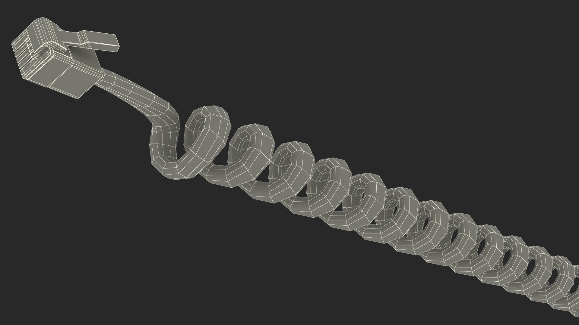 3D RJ11 Cord Phone Handset model - TurboSquid 2055960