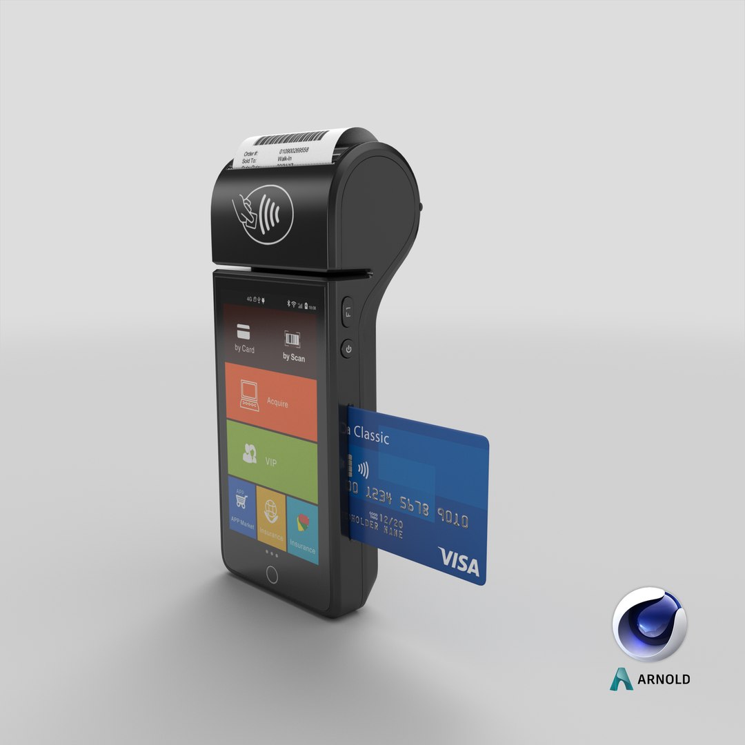 Payment Credit Card Terminal Black 3D - TurboSquid 1926478