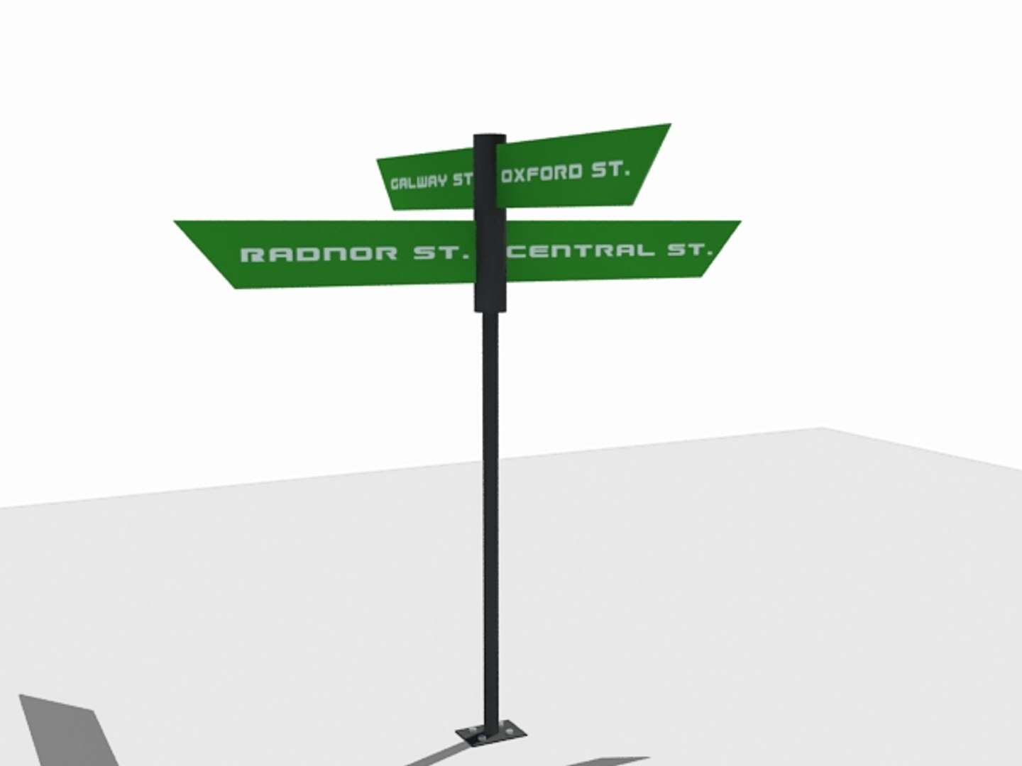 Street Sign 3d C4d