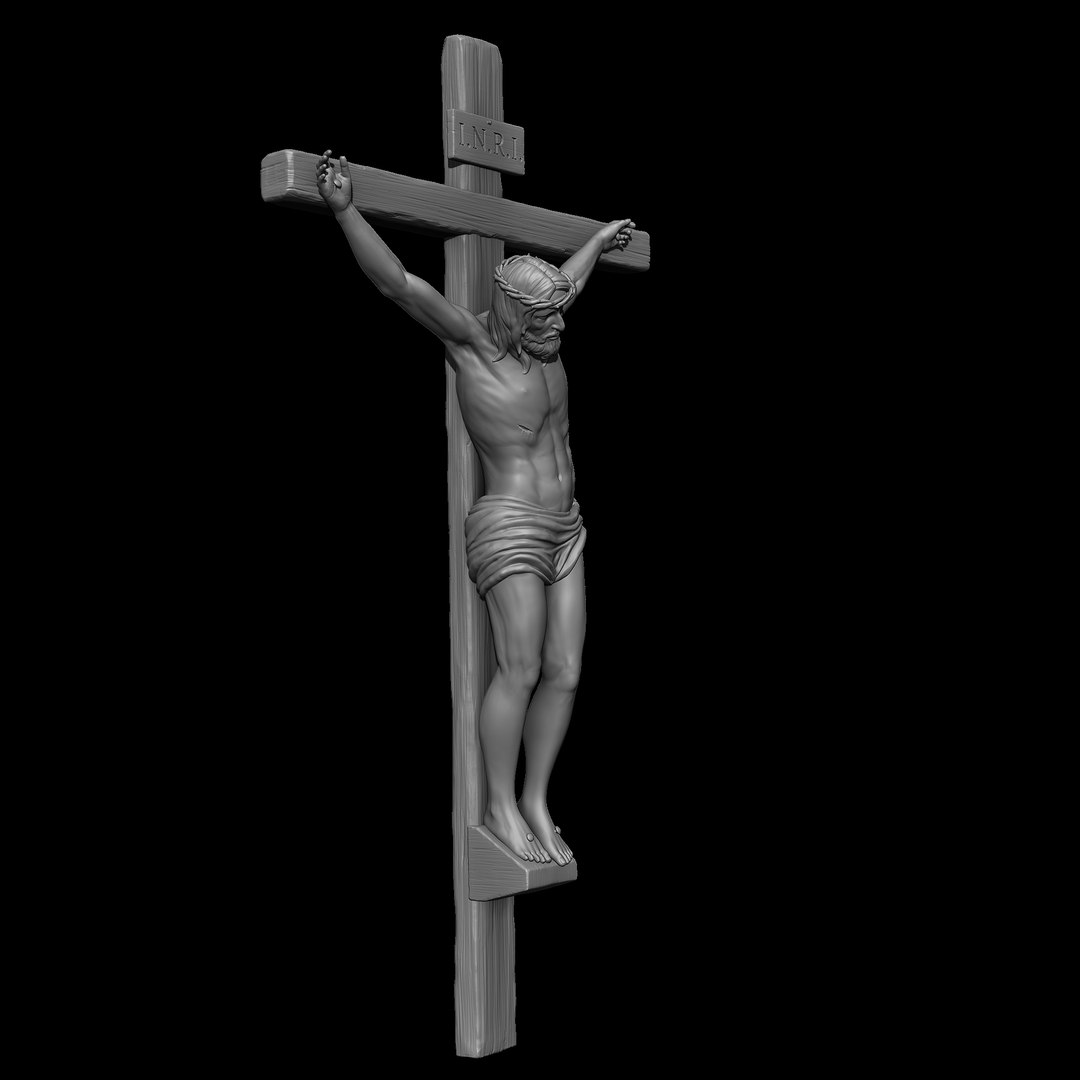 Sculpture Jesus Christ Cross 3D Model - TurboSquid 1642382