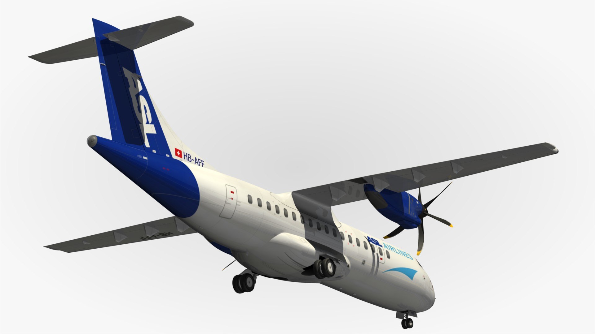 3d Model Atr 42 Asl
