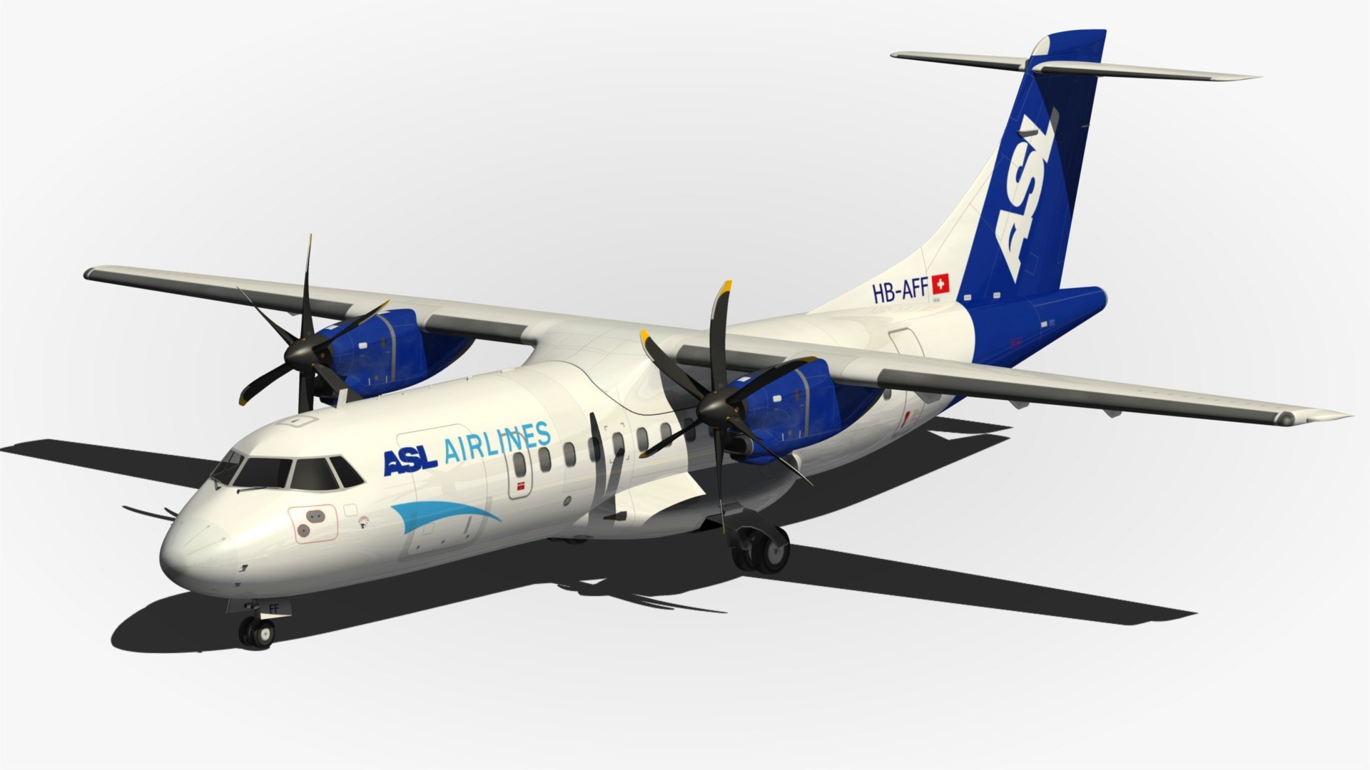 3d Model Atr 42 Asl