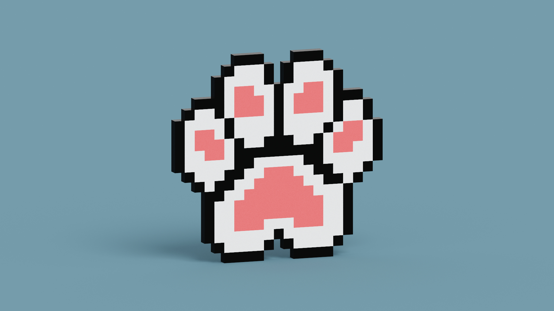 Pixel Cat Paw 3D - TurboSquid 1942852