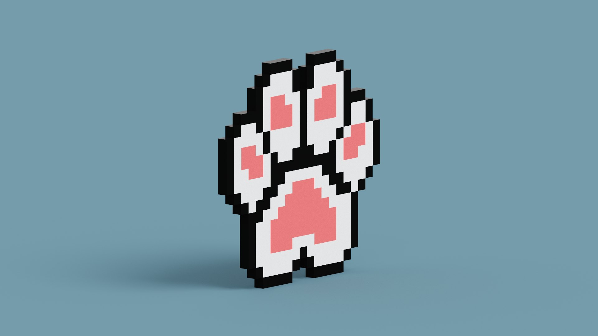 Pixel Cat Paw 3D - TurboSquid 1942852
