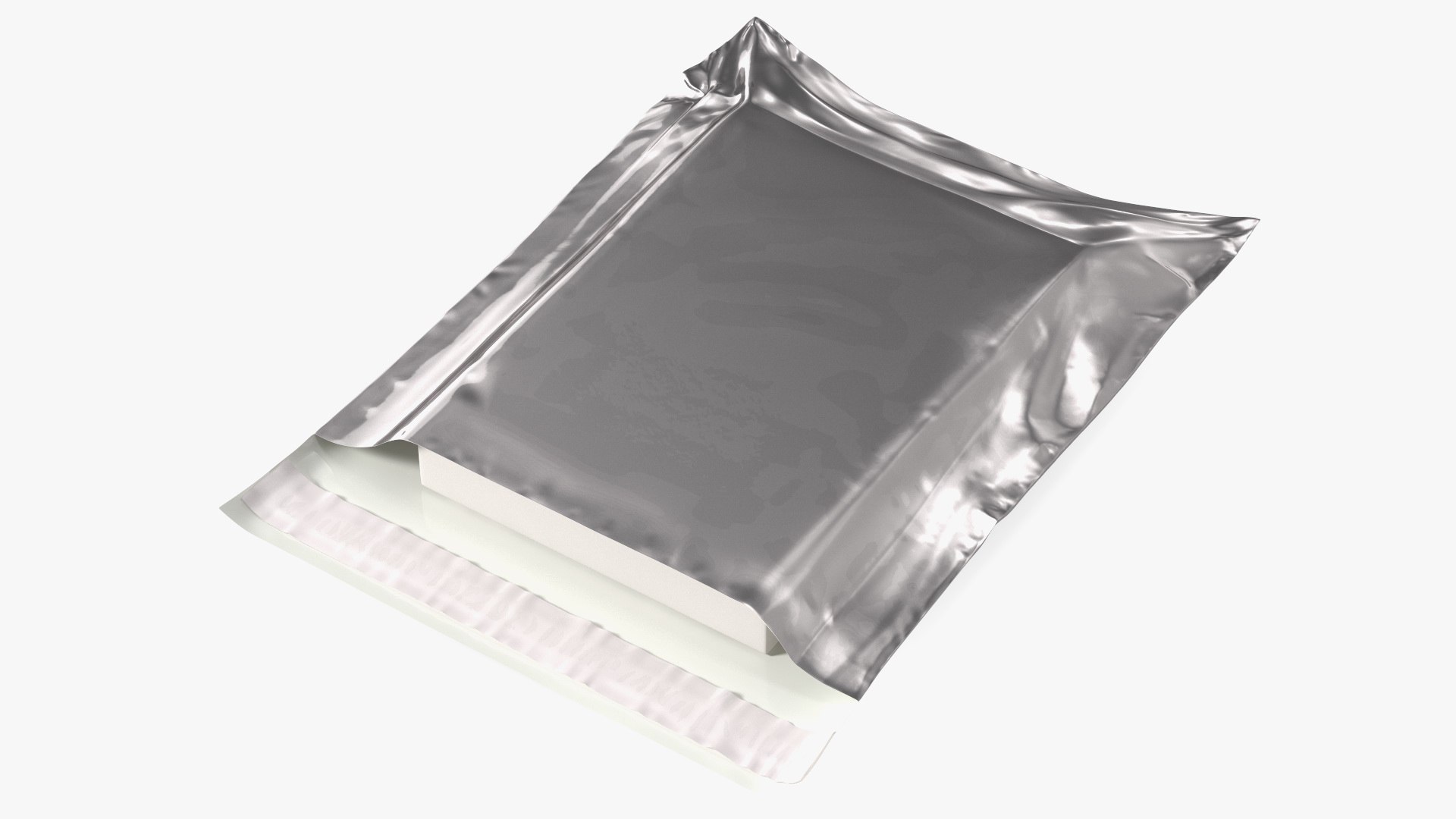 Poly Mailer Plastic Bag Silver Open model - TurboSquid 1875635