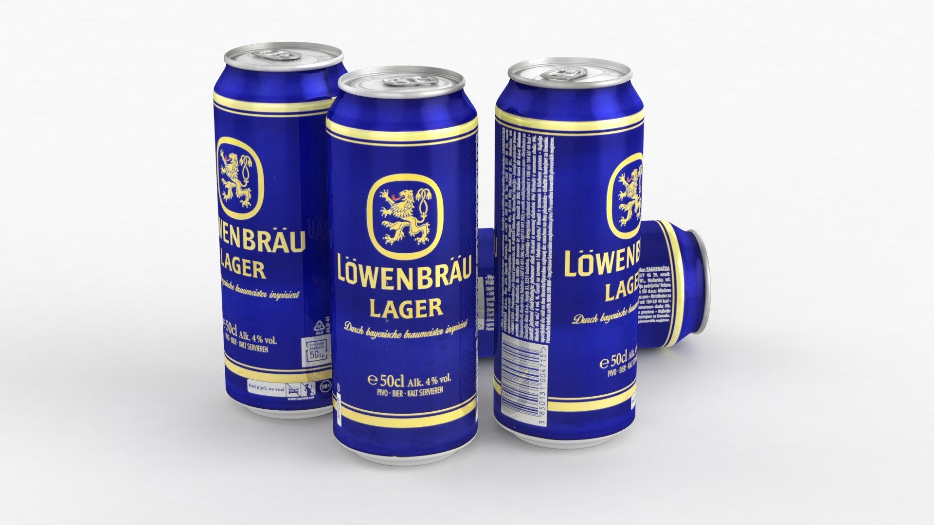 3D Model Beer Can Lowenbrau 500ml 2021 - TurboSquid 1763750