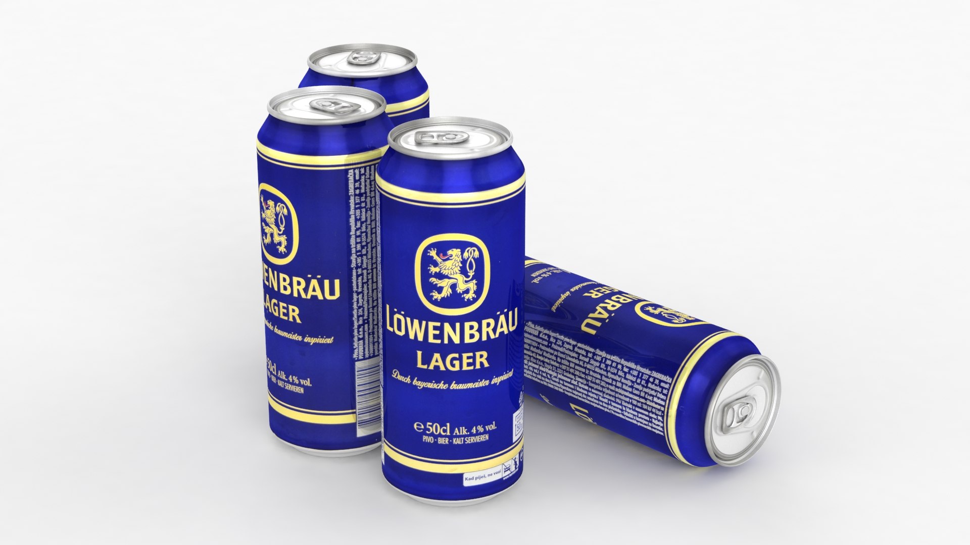 3D Model Beer Can Lowenbrau 500ml 2021 - TurboSquid 1763750