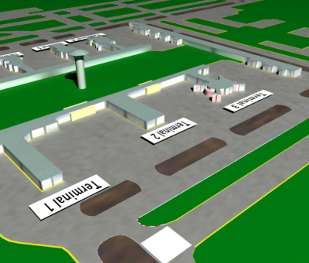 Los Angeles International Airport Runway 3d Model