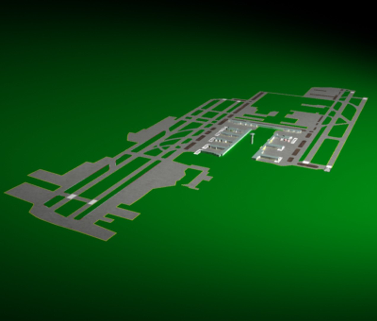 Los Angeles International Airport Runway 3d Model