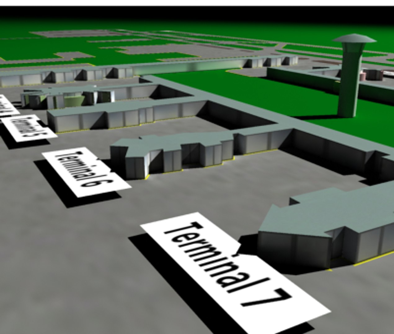 Los Angeles International Airport Runway 3d Model