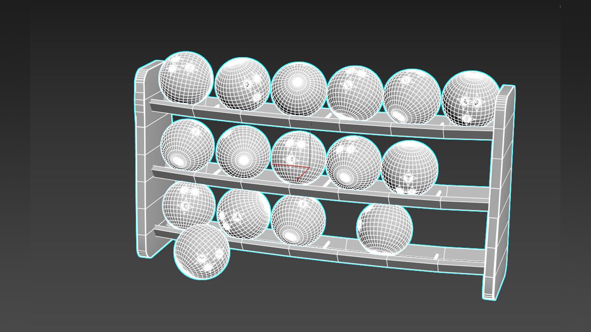 3D Old Bowling Balls And Rack - TurboSquid 2277471