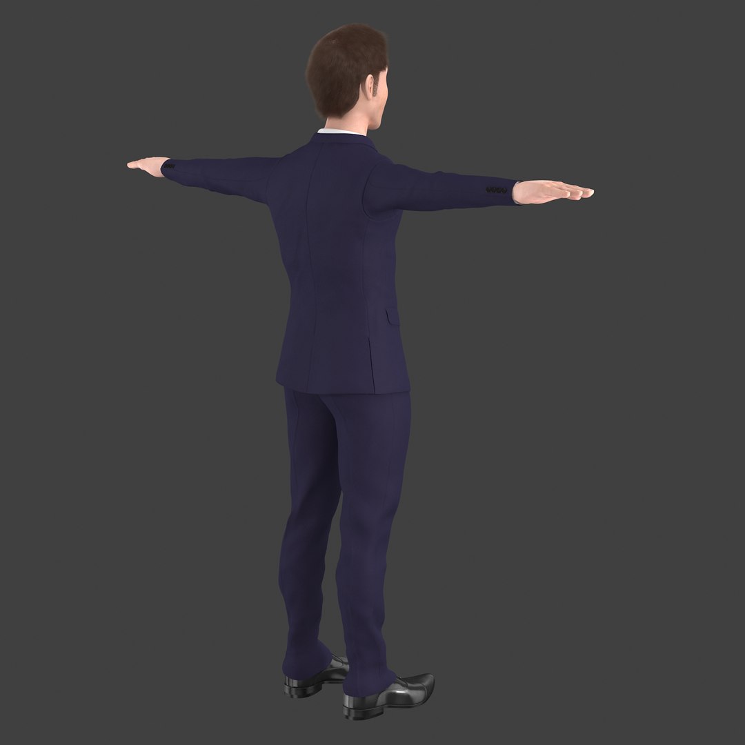 3D Realistic Suit Man Character - TurboSquid 1307728