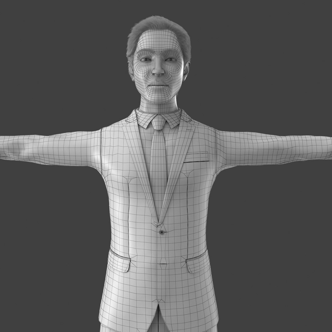3D Realistic Suit Man Character - TurboSquid 1307728