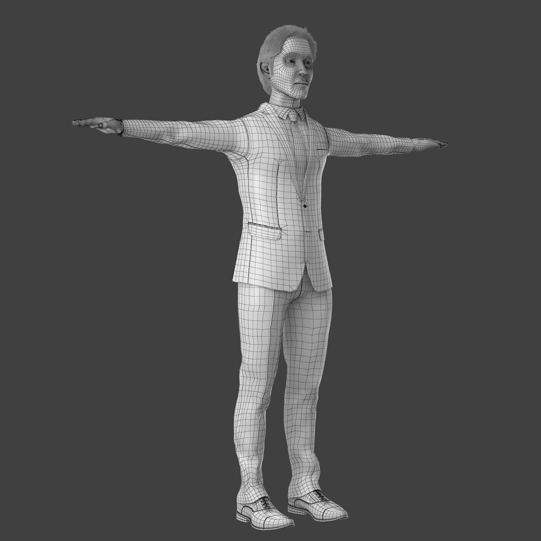 3D Realistic Suit Man Character - TurboSquid 1307728