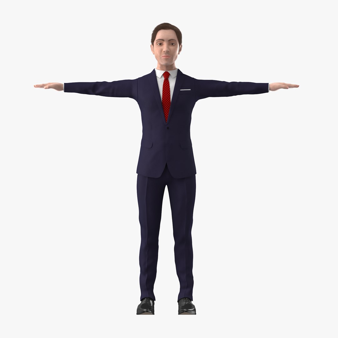 3D Realistic Suit Man Character - TurboSquid 1307728