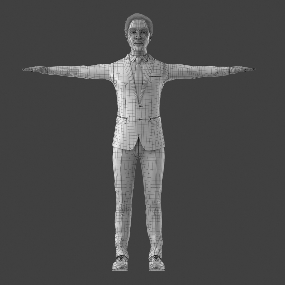 3D Realistic Suit Man Character - TurboSquid 1307728