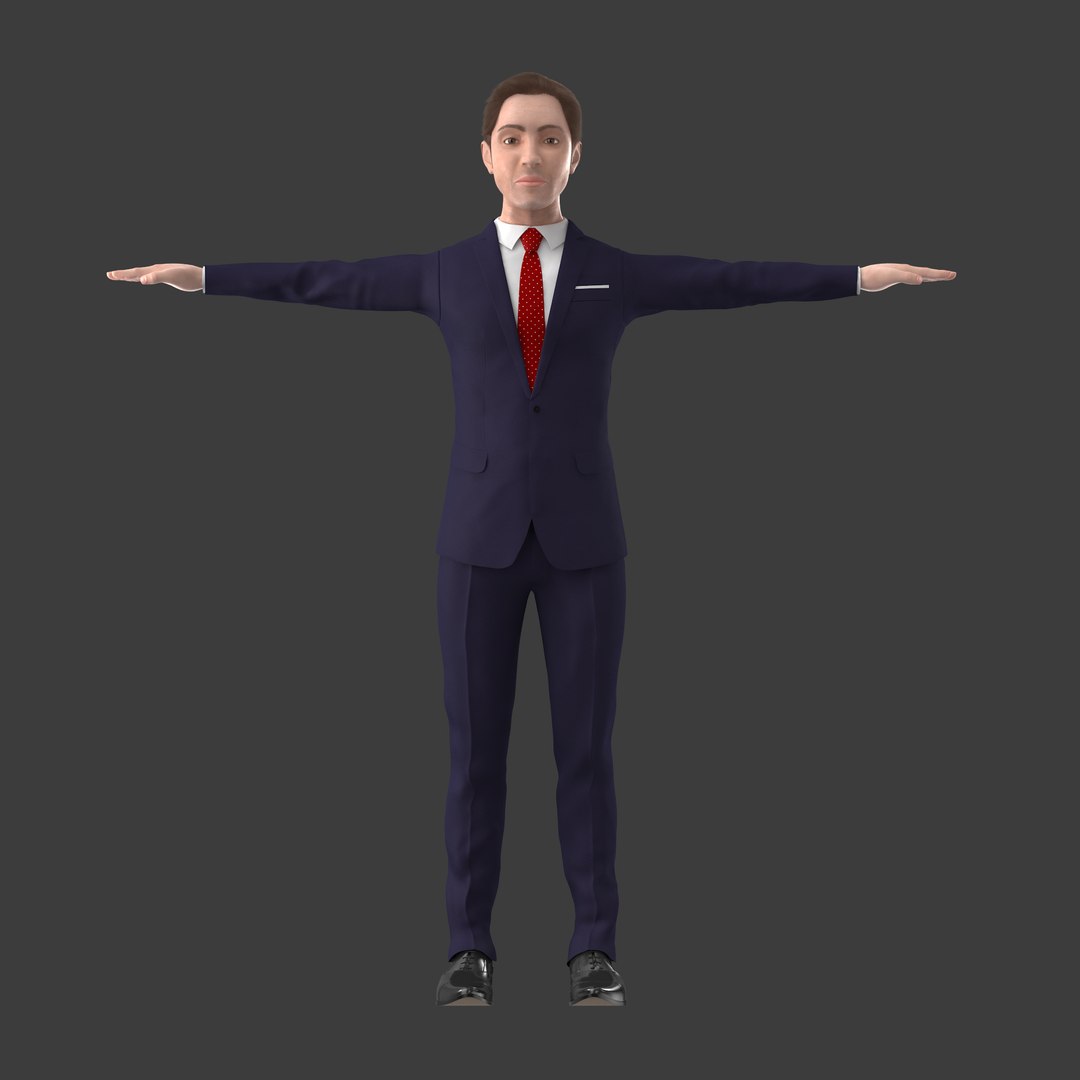 3D Realistic Suit Man Character - TurboSquid 1307728