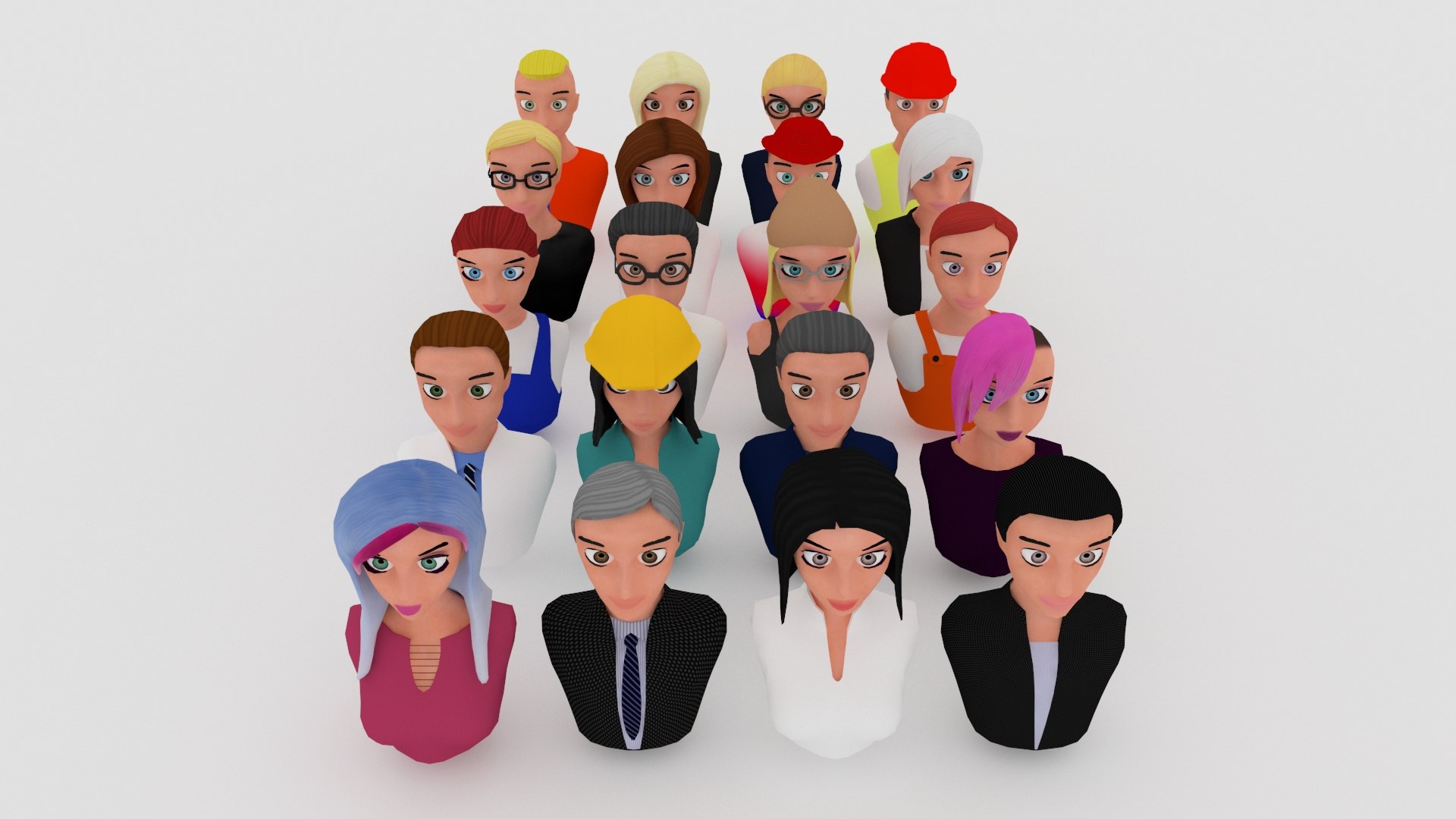 3D 20 Male-female VR Character Avatars - TurboSquid 1804751