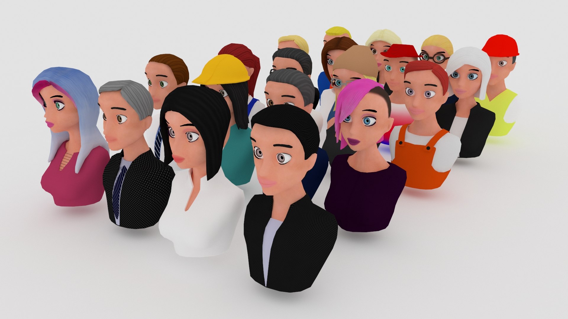 3D 20 Male-female VR Character Avatars - TurboSquid 1804751