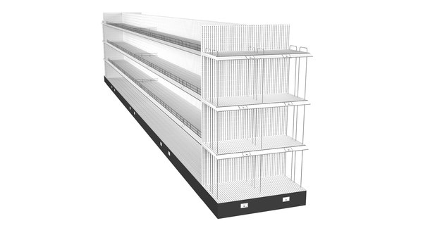 3D grocery store display stand model - TurboSquid 1476924