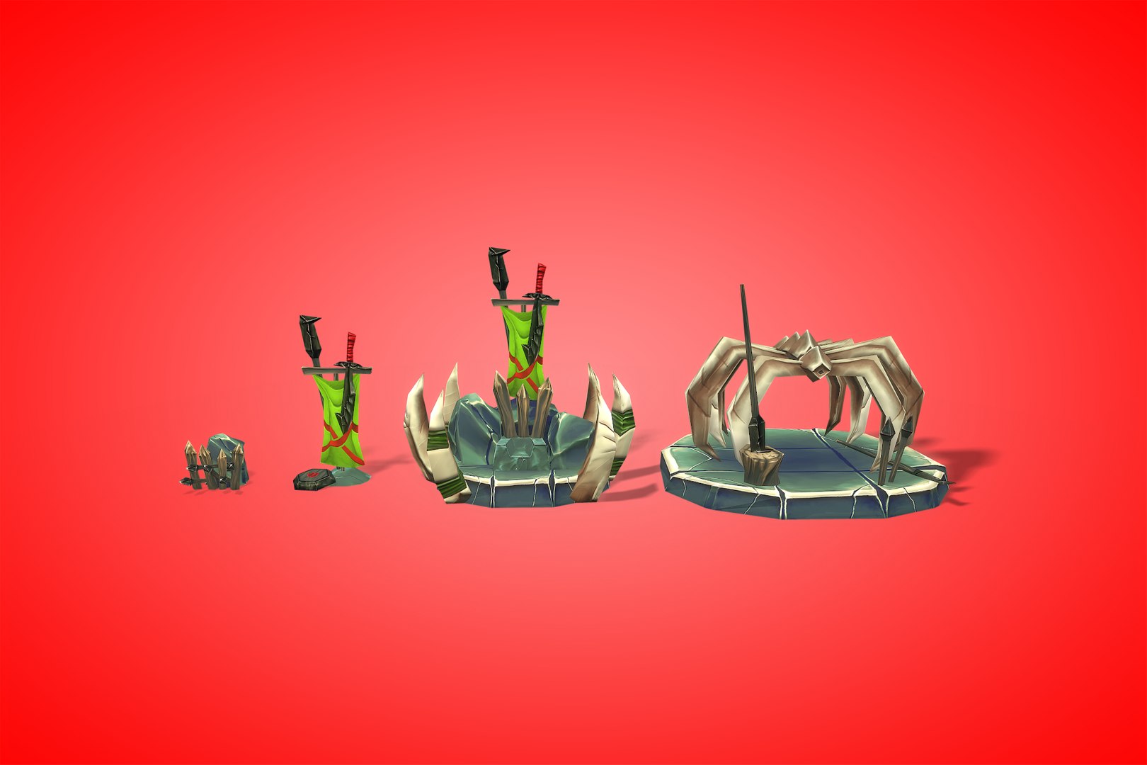 3D Orc RTS Fantasy Buildings Model - TurboSquid 1798938