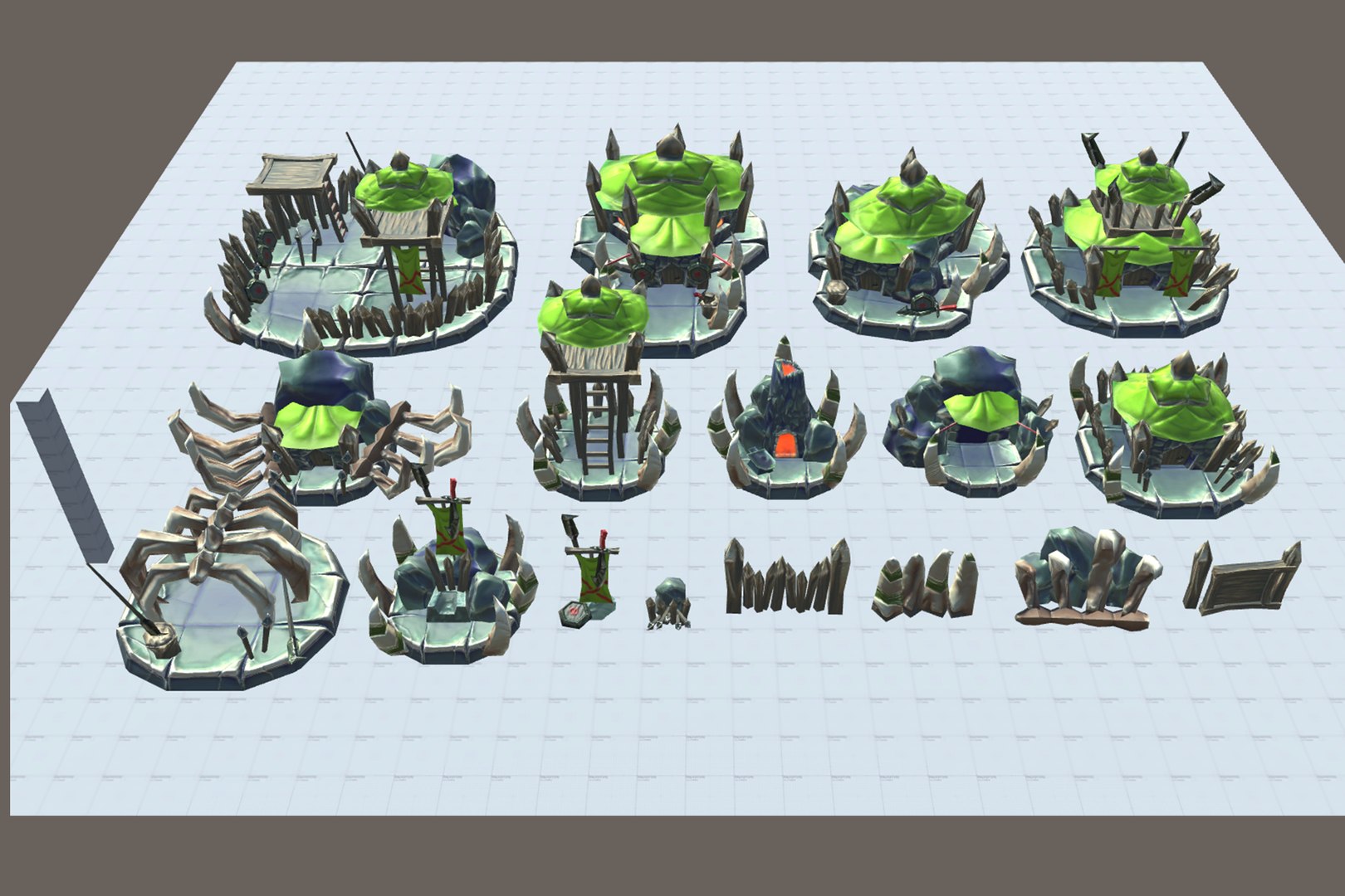 3D Orc RTS Fantasy Buildings Model - TurboSquid 1798938