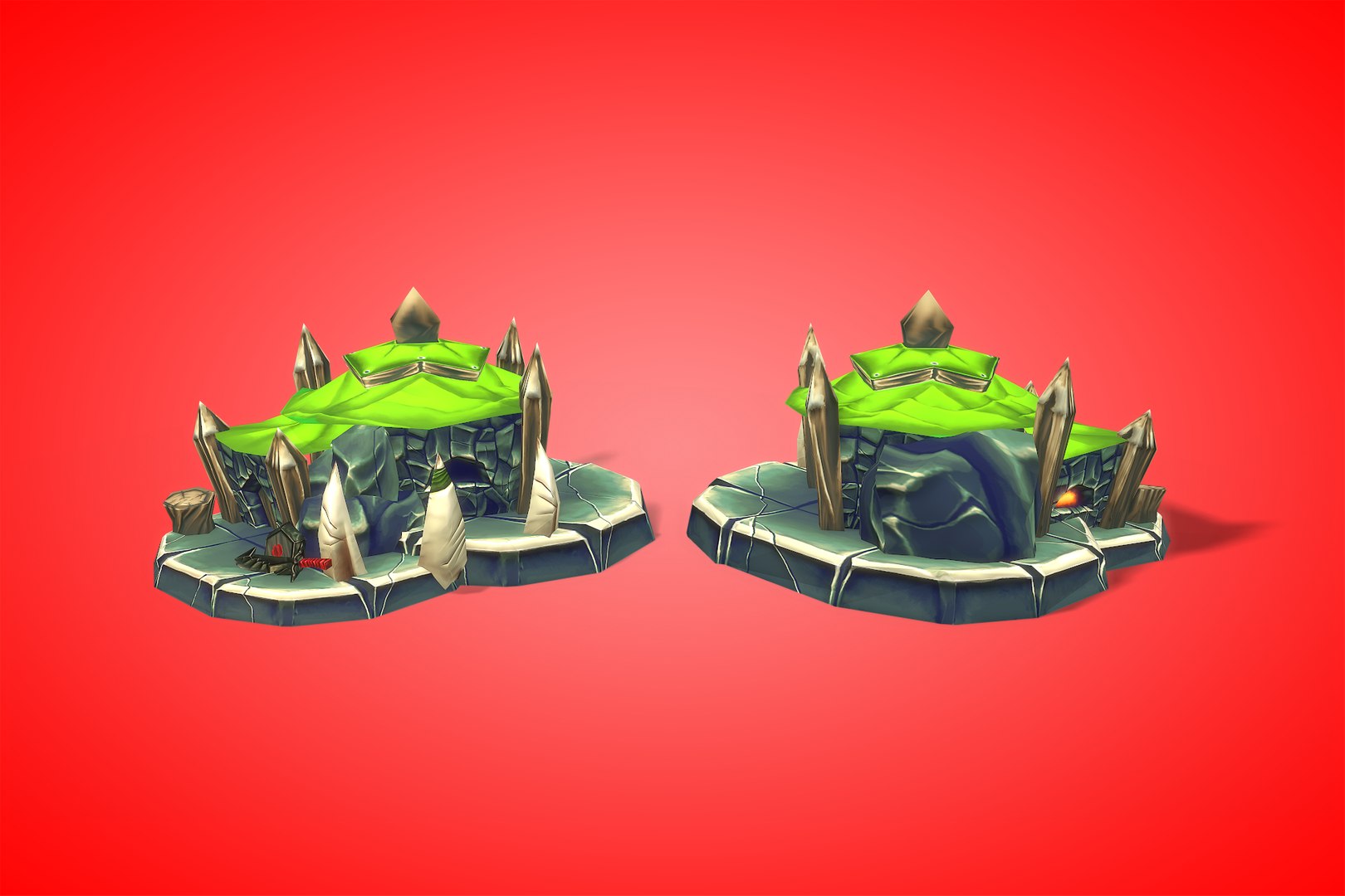 3D Orc RTS Fantasy Buildings Model - TurboSquid 1798938