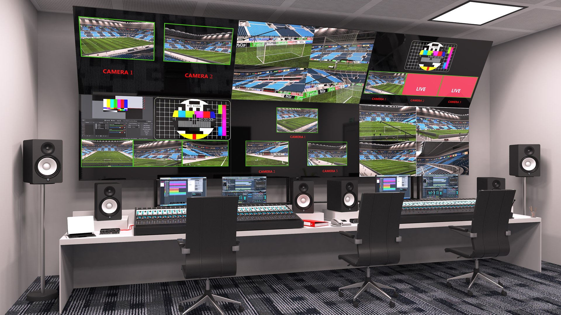 3D Soccer VAR Room Model - TurboSquid 2112031