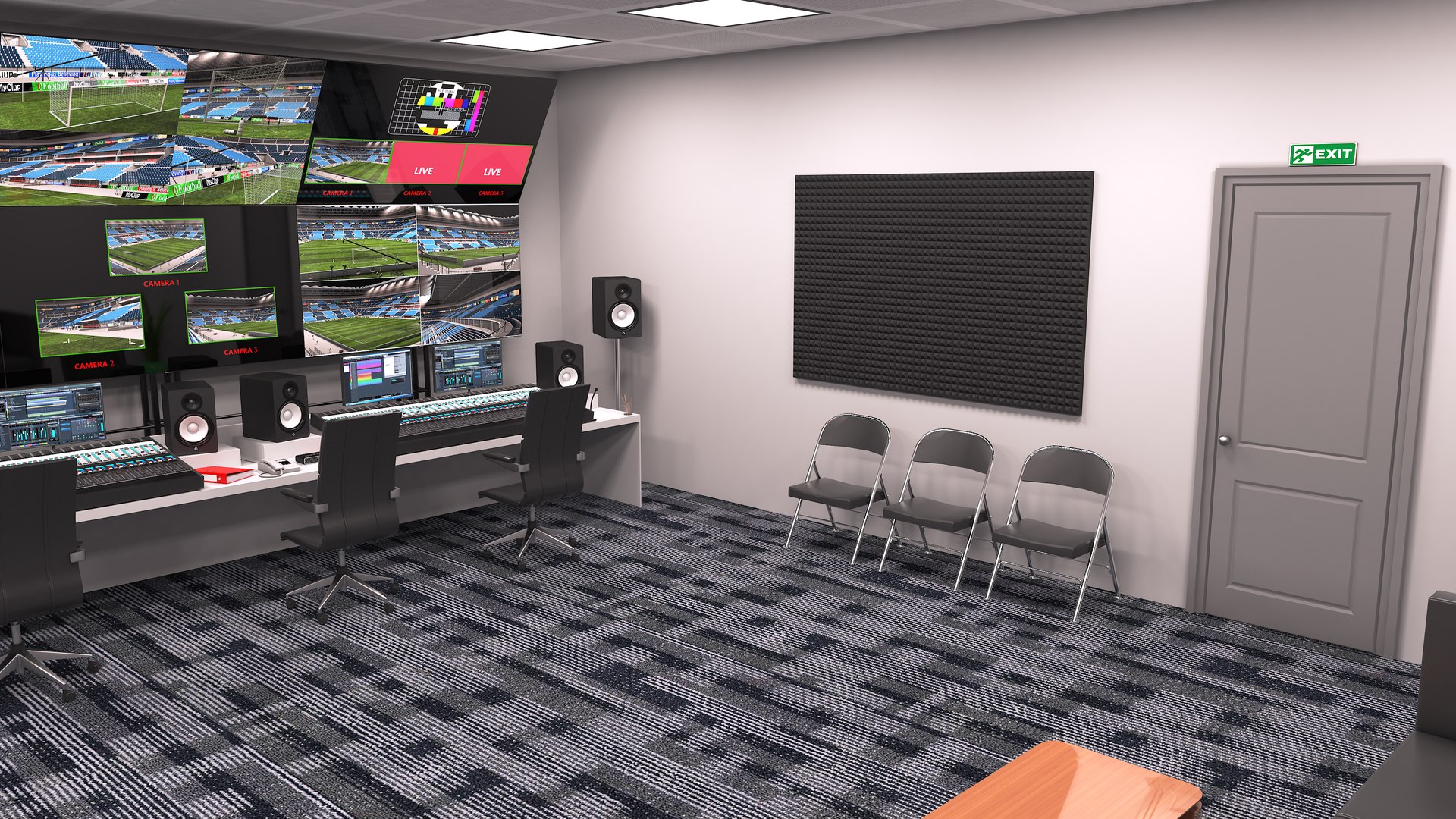 3D Soccer VAR Room Model - TurboSquid 2112031