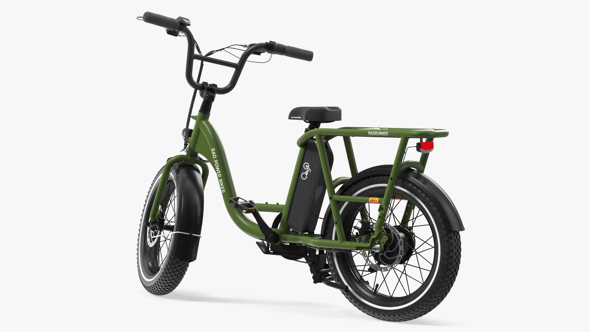 3D Two-Wheel Electric RadRunner Bike Green Rigged For Cinema 4D Model ...