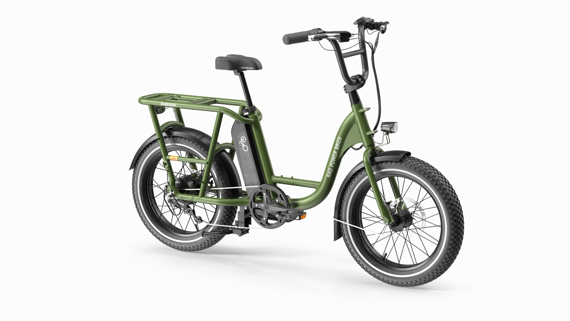 3D Two-Wheel Electric RadRunner Bike Green Rigged For Cinema 4D Model ...